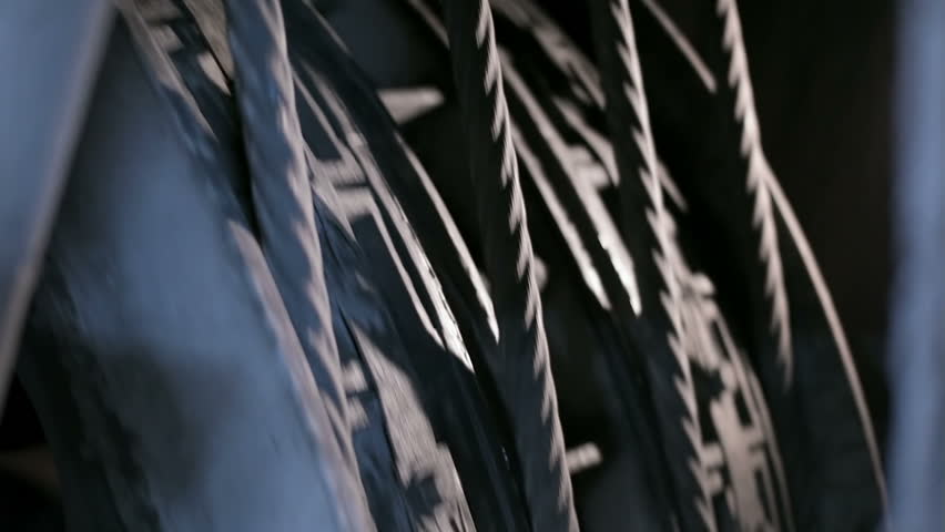 four heavy elevator hoist ropes on Stock Footage Video (100% Royalty ...