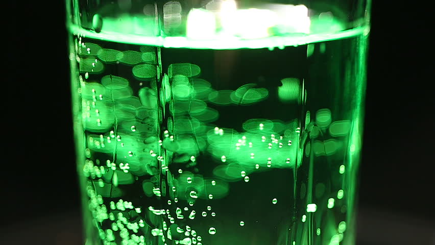Poisonous Green Liquid Substance Sparkling Glass Stock Footage Video ...