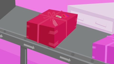 Pink Gift Box Christmas Holiday New Stock Illustration 749474719
