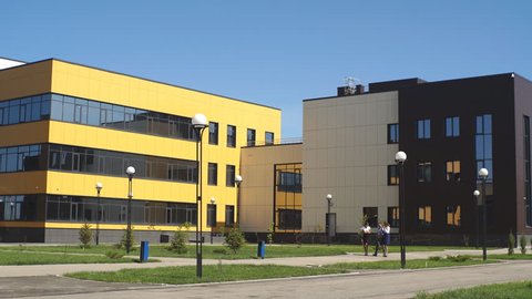 Exterior Modern School Building Scarborough England Stock Photo ...