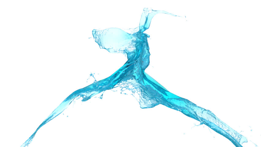 light blue water splash slow motion Stock Footage Video (100% Royalty ...