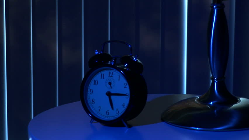 man fumbling turn off alarm clock Stock Footage Video (100% Royalty ...