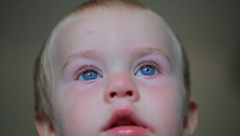 Baby Looking Computer Screen Stock Footage Video (100% Royalty-free ...