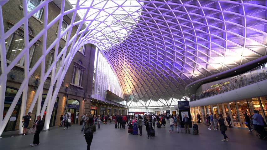 amazing ceiling kings cross station london Stock Footage Video (100% ...