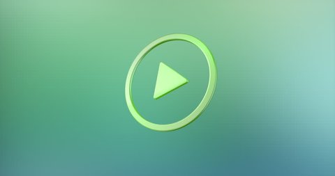 Play Button Animation Blue Color Light Stock Footage Video (100% ...