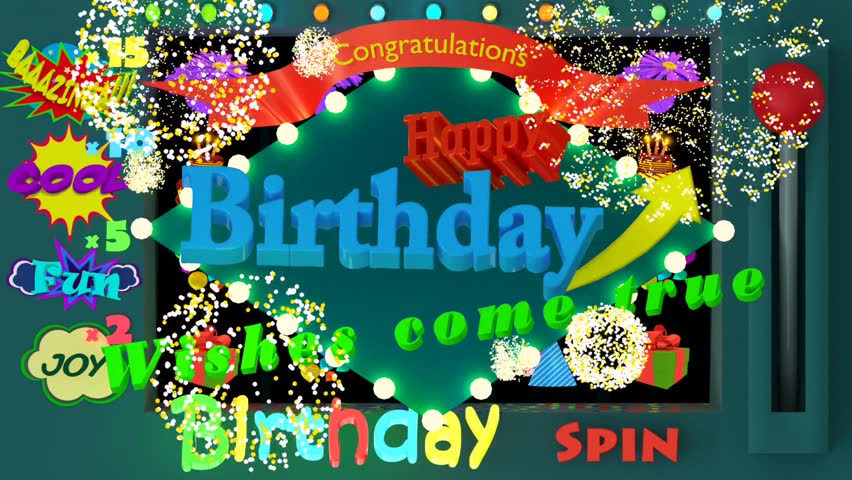 3d Animation of Happy Birthday Stock Footage Video (100% Royalty-free ...