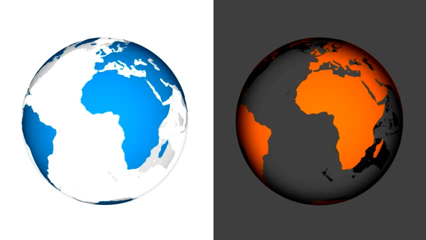 Two Globes Looping with Regular Stock Footage Video (100% Royalty-free ...