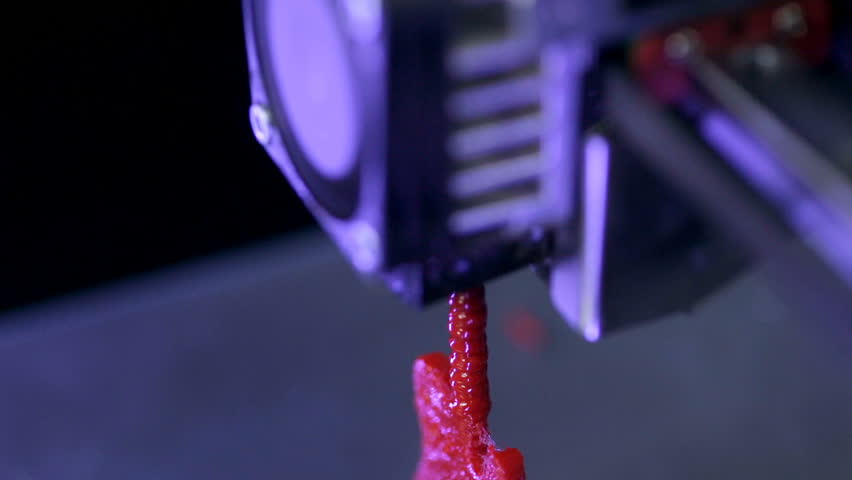 Close Up. 3d Printer Making Stock Footage Video (100% Royalty-free ...