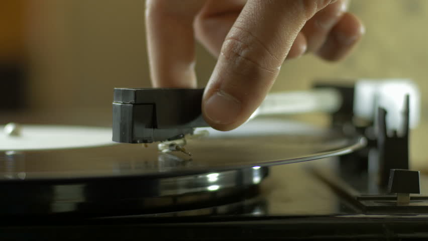 hands putting record on turntable man Stock Footage Video (100% Royalty ...