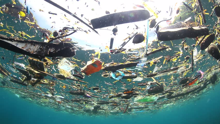 underwater garbage - trash floating sea Stock Footage Video (100% ...