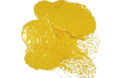 Yellow Drops Falling On White Screen : vidéo de stock (100 % libre de ...