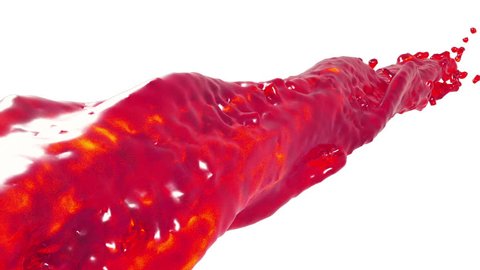 powerful whirling red liquid flow slow Stock Footage Video (100% ...