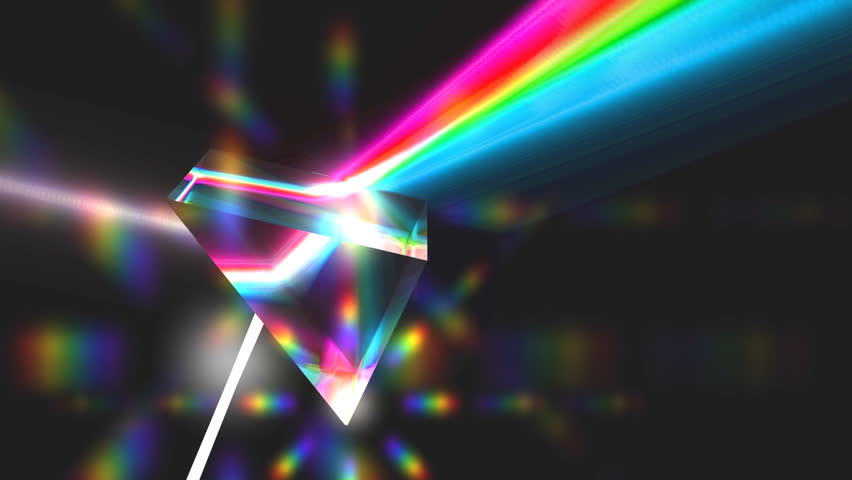 Infinite Colorchanging Prism with Lensflares. Stock Footage Video (100% ...