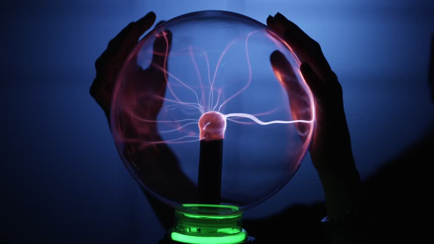 Young Womans Hand Touching Plasma : video stock a tema (100% royalty ...