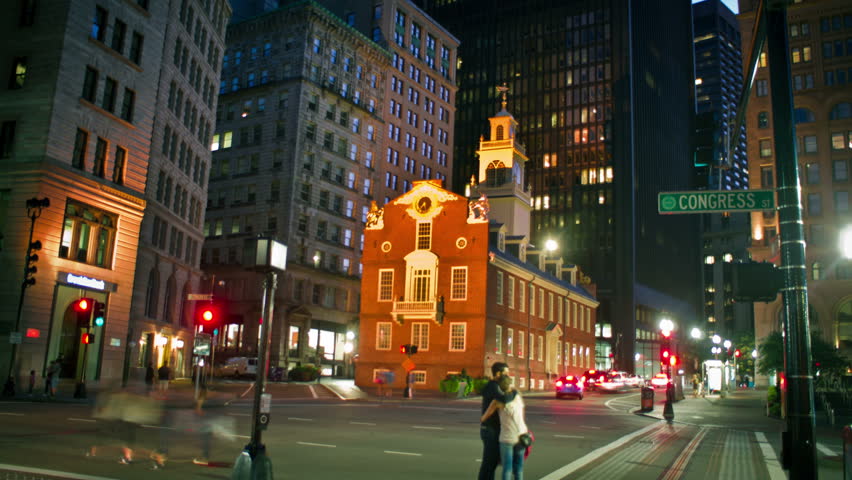 old state house night boston usa Stock Footage Video (100% Royalty-free ...
