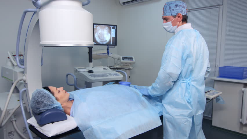 Embolization of Uterine Fibroids Procedure Stock Footage Video (100% ...