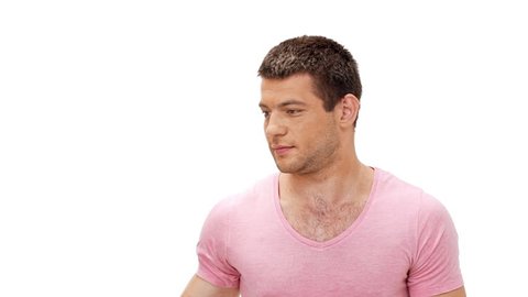 Sportive Man Showing Muscles Kissing Biceps Stock Footage Video (100% ...