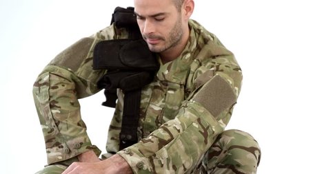 Firefighter Crouching Sad Stock Photo 126287177 | Shutterstock