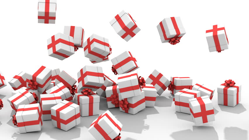 Falling Boxes of Christmas Presents Stock Footage Video (100% Royalty ...