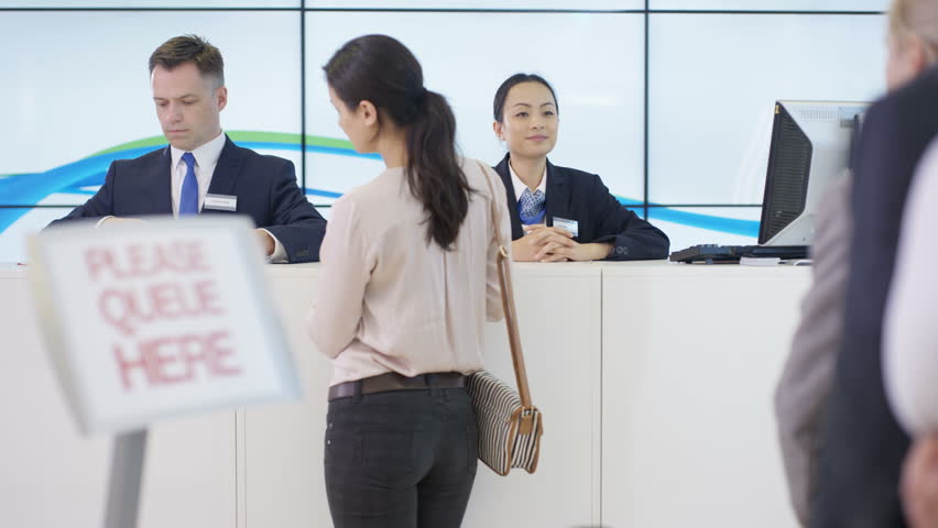 4k Friendly Bank Workers at Stock Footage Video (100% Royalty-free ...