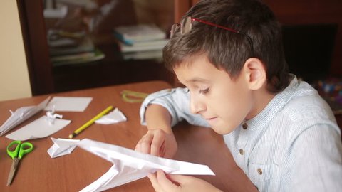 Little Boy Drawing On Paper Art Stock Footage Video (100% Royalty-free ...