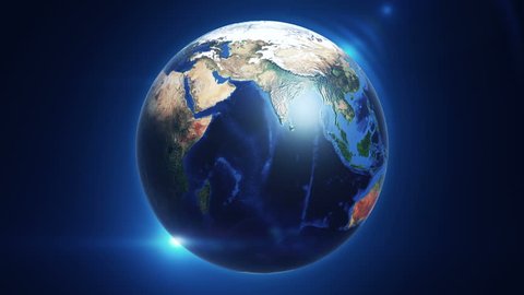 Animation Rotating Earth Globe View Cosmos Stock Footage Video 100
