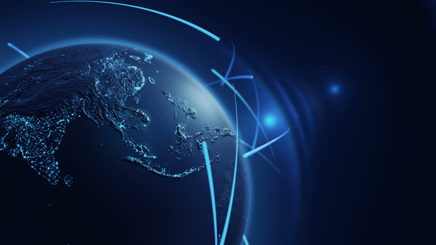 Animation Rotating Earth Globe View Cosmos Stock Footage Video 100