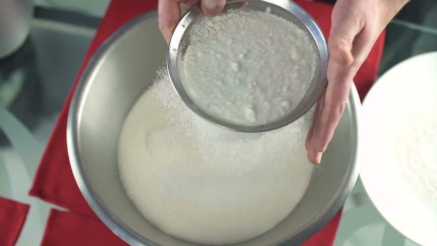 Sifting Flour Into Bowl Stock Footage Video (100% Royalty-free ...