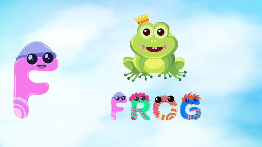 Cartoon Animated Alphabet. F is Stock Footage Video (100% Royalty-free ...