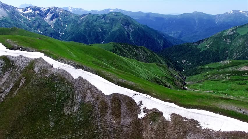 aerial view mountain valley 4k nature Stock Footage Video (100% Royalty ...