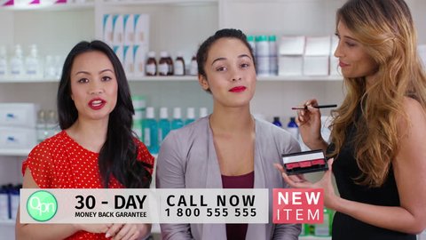 4k Tv Presenters On Shopping Channel Stock Footage Video (100% Royalty ...