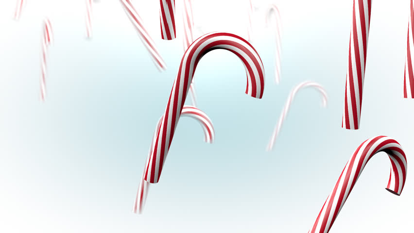 christmas candy canes falling rain peppermint Stock Footage Video (100% ...