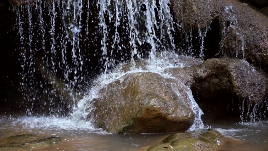 close view ripple waterfall most powerful Stock Footage Video (100% ...