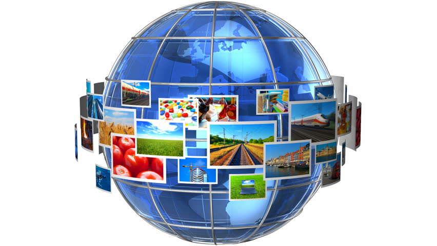 Telecommunication and Media Technologies Concept: Stock Footage Video ...