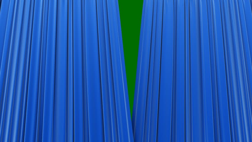 Blue Curtains, Opening and Closing Stock Footage Video (100% Royalty ...