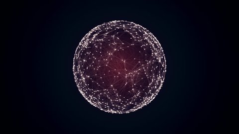 Polygonal Ball Transformed Distorted Display Lines Stock Footage Video ...