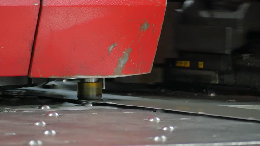 punching little holes stainless steel heavy Stock Footage Video (100% ...