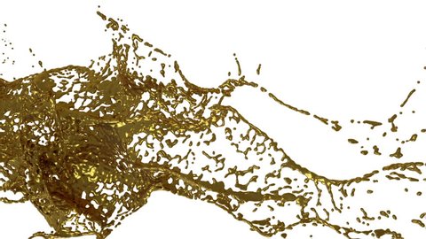 Splashing Spilling Gold Slow Motion Stock Footage Video (100% Royalty ...