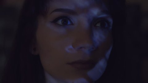 Beautiful Little Girl Crying Defenseless Victim Stock Footage Video ...