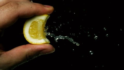 Squishing Lemon Juice Super Slow Motion Stock Footage Video (100% ...