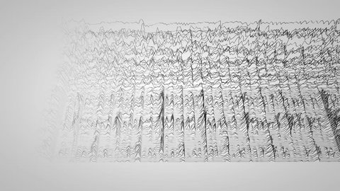Computer Generated Sound Wave Chart Stock Footage Video (100% Royalty ...