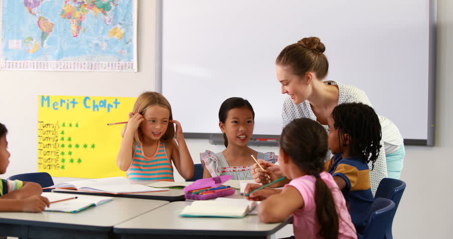 Side View of Caucasian Teacher Stock Footage Video (100% Royalty-free ...