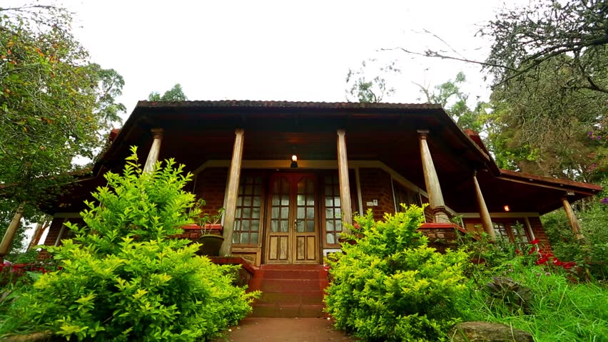 house covered leaves under old brick Stock Footage Video (100% Royalty ...