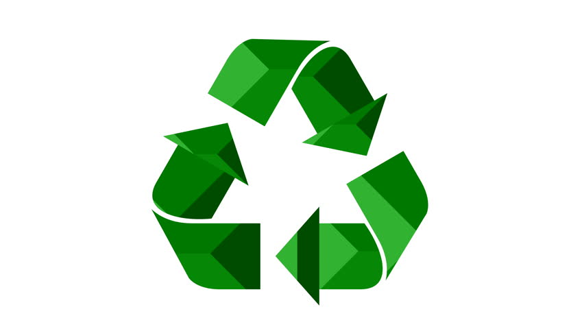 Universal Recycle Icon. Loopable Animation Stock Footage Video (100% ...