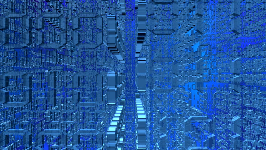 Flying Through a Matrix of Stock Footage Video (100% Royalty-free ...