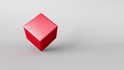 3d Animation Red Cube Spinning On Stock Footage Video (100% Royalty ...