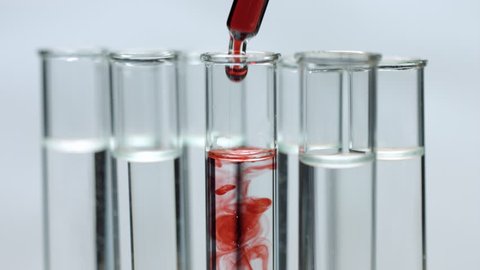Drop Red Liquid Test Tube Stock Footage Video (100% Royalty-free ...