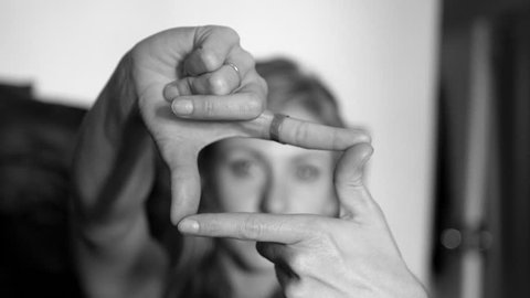 Womans Hands Coming Into Focus Framing Stock Footage Video (100% ...