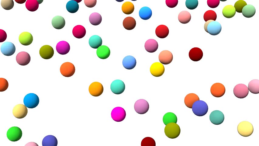 Colorful Balls Falling. 3d Animation Stock Footage Video (100% Royalty ...