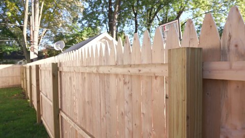 Lowering Down Side New Fence Shot Stock Footage Video (100% Royalty ...